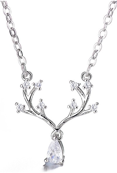 Meidiya Parlak Dekorasyon Kadın Elk Boynuz Klavikula Kolye (Yurt Dışından) Meidiya Parlak Dekorasyon Kadın Elk Boynuz Klavikula Kolye (Yurt Dışından)
