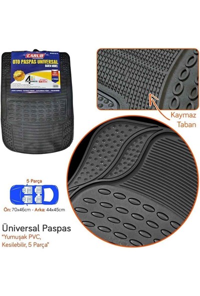 Carub Ünıversal 5 Parça Araç Paspas Carub Ünıversal 5 Parça Araç Paspas