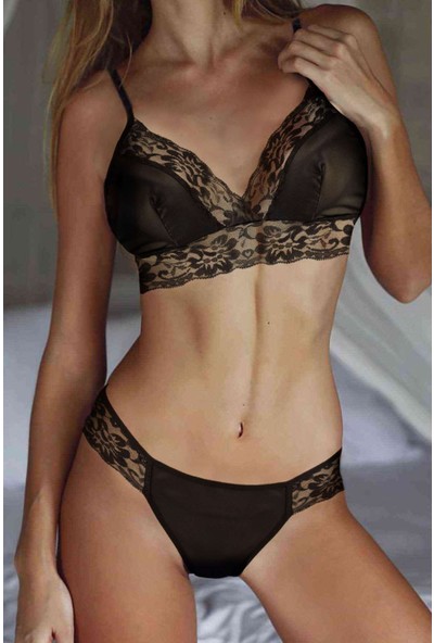 Çerçici Moda Fantazi Sütyen Takım Siyah - 3041.1364. Çerçici Moda Fantazi Sütyen Takım Siyah - 3041.1364.