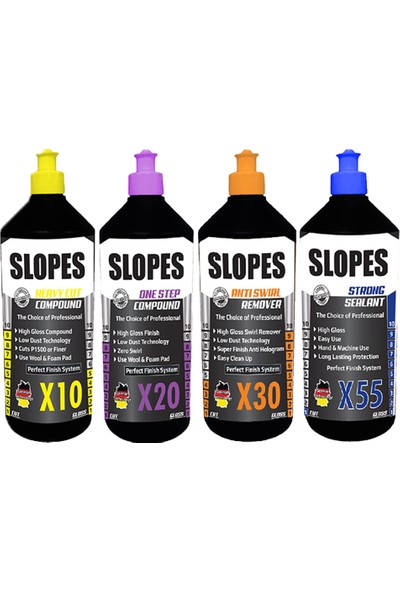 Slopes Set X10 X20 X30 X55 1 Litre Çizik Giderici