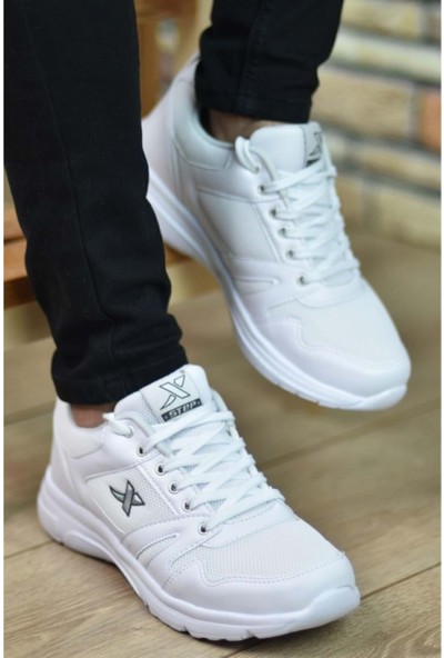 Pabuçhan 0555 X-Step Erkek Yürüyüş Spor Ayakkabı - BTMK00555-BEYAZ-44