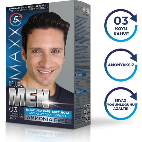 Maxx Deluxe Man 0.3 Koyu Kahve Saç Boyası Fiyatı