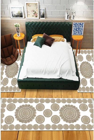 Viyana Home Dijital Baskılı Kaymaz Taban Yıkanabilir 3'lü Yatak Odası Takım Halısı VHYO-SD-123 Viyana Home Dijital Baskılı Kaymaz Taban Yıkanabilir 3'lü Yatak Odası Takım Halısı VHYO-SD-123
