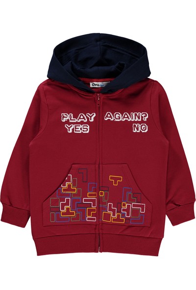 Civil Boys Erkek Çocuk Kapüşonlu Hırka 2-5 Yaş Kırmızı