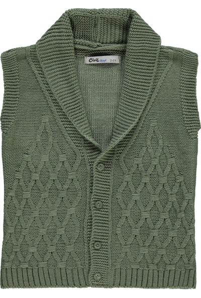 Civil Boys Erkek Çocuk Triko Yelek 2-5 Yaş Yeşil