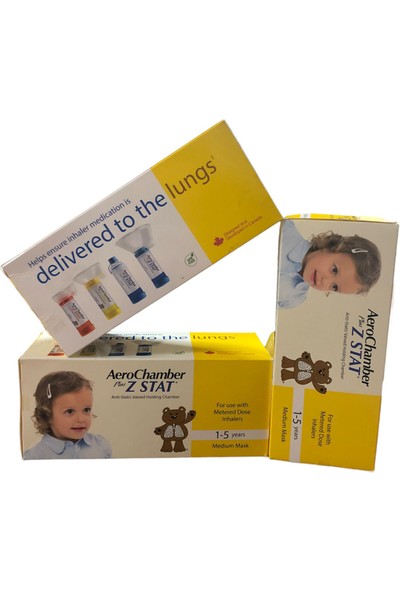 Aerochamber Z Stat 1-5 Medium Sarı