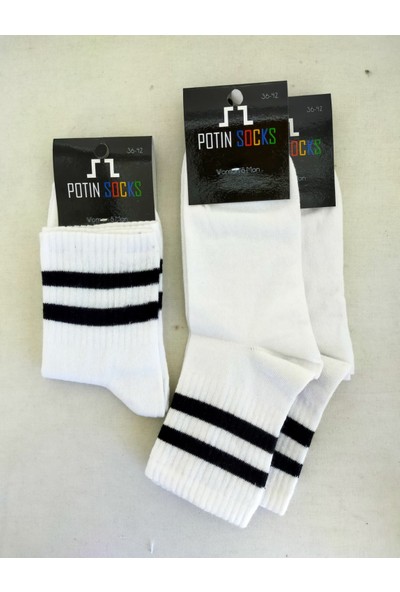 Potin 3 Çift Penye Kolej Çorap