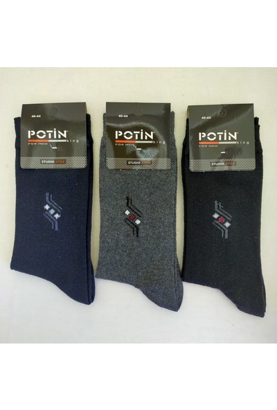 Potin 3 Çift Erkek Desenli Çorap