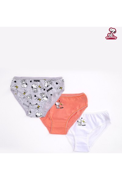 RolyPoly Lisansli Snoopy Kiz Çocuk 3'lü Slip Set RolyPoly Lisansli Snoopy Kiz Çocuk 3'lü Slip Set