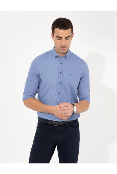 Pierre Cardin Erkek Lacivert Gömlek 50255278-VR033