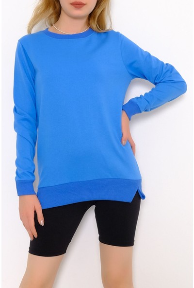 Yırtmaçlı Sweat Mavi - 10185.253.