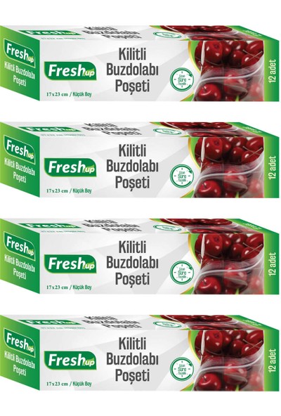 Fresh-Up Kilitli Buzdolabı Poşeti Seti 17 x 23 cm 48'li Fresh-Up Kilitli Buzdolabı Poşeti Seti 17 x 23 cm 48'li