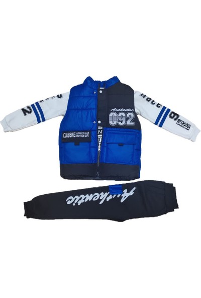 Lifeformoda Erkek Çocuk 092 Baskılı Cepli Fermuarlı Şişme Yelekli 3'lü Eşofman Takım 50037 Lifeformoda Erkek Çocuk 092 Baskılı Cepli Fermuarlı Şişme Yelekli 3'lü Eşofman Takım 50037