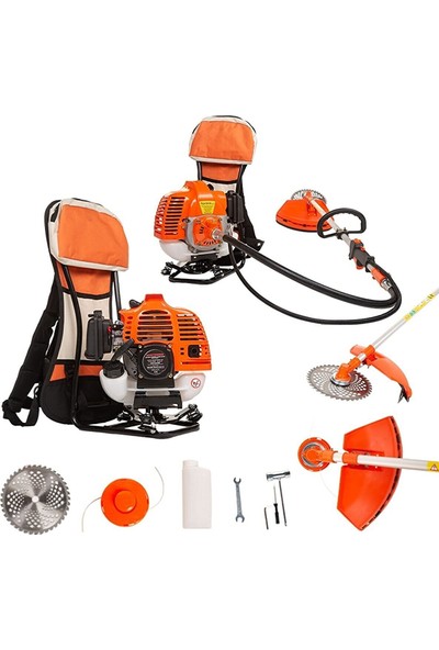 Germany Steel Güç (6 Hp) 62 cc Prof Metal Şanzuman Sırt Tipi Ot Çim Çalı Biçme Profesyonel Germany Steel Güç (6 Hp) 62 cc Prof Metal Şanzuman Sırt Tipi Ot Çim Çalı Biçme Profesyonel