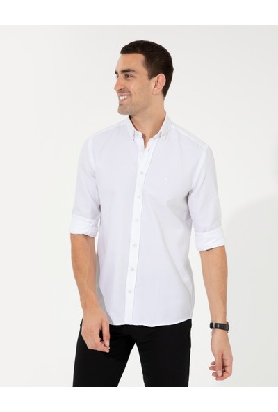Pierre Cardin Erkek Beyaz Gömlek 50255278-VR013