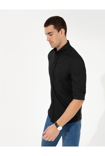 Pierre Cardin Erkek Siyah Gömlek 50255275-VR046