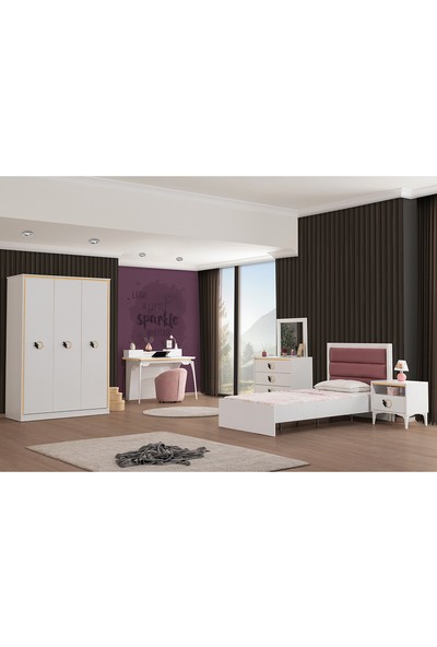 Setay Bella Genç Odası Dolap Karyola Masa Şifonyer Komodin