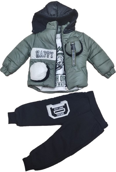 Lifeformoda Erkek Çocuk Çantalı Fermuarlı Şişme Mont 3'lü Eşofman Takım 50030 Lifeformoda Erkek Çocuk Çantalı Fermuarlı Şişme Mont 3'lü Eşofman Takım 50030
