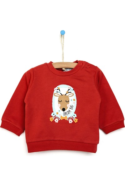 Hello Baby Basic Kız Bebek Şardonlu Iki Ip Baskılı Sweatshirt