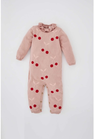 Kız Bebek Meyve Desenli Regular Fit Bisiklet Yaka Triko TULUM X8272A222AU Kız Bebek Meyve Desenli Regular Fit Bisiklet Yaka Triko TULUM X8272A222AU