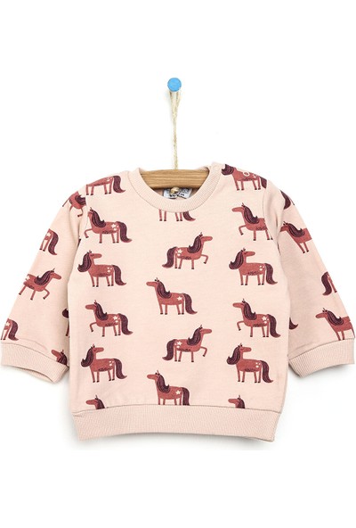 Hello Baby Basic Kız Bebek Şardonlu Iki Ip Baskılı Sweatshirt Hello Baby Basic Kız Bebek Şardonlu Iki Ip Baskılı Sweatshirt