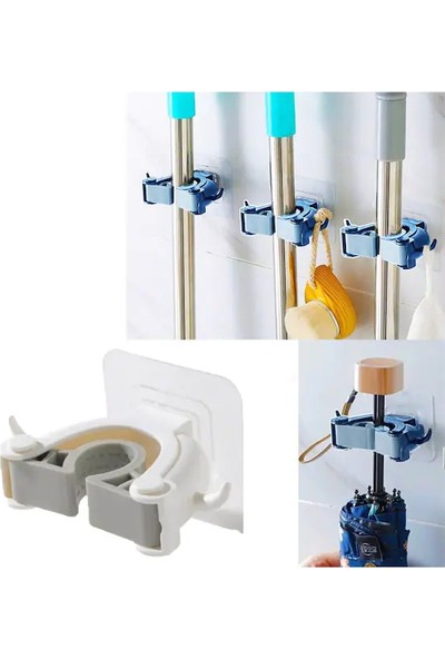 Anadolu Saray Çarşısı 3'lü Paspas Süpürge Fırça ve Mop Askısı Sap Tutucu Mutfak Banyo Askı Anadolu Saray Çarşısı 3'lü Paspas Süpürge Fırça ve Mop Askısı Sap Tutucu Mutfak Banyo Askı