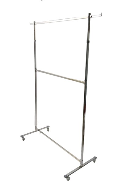 Akkaya Dekor Çift Katlı Lüks Yandan Çıkmalı Stant, Elbise Askılık 120*220 cm