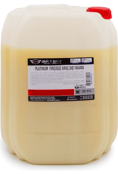 Quick Wax Platınum Fırçasız Oto Dış Yıkama Şampuanı/ Köpüğü 20KG Quick Wax Platınum Fırçasız Oto Dış Yıkama Şampuanı/ Köpüğü 20KG