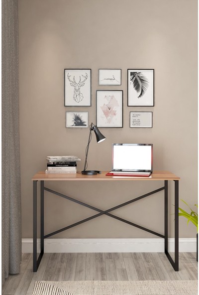 Macco Metal Çalışma Masası Ceviz Ofis Laptop Bilgisayar Masası Macco Metal Çalışma Masası Ceviz Ofis Laptop Bilgisayar Masası