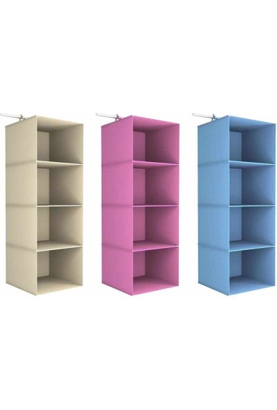 Çerçici 4 Gözlü Dolap Organizer