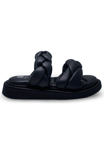 Krem Örgü Kadın Terlik