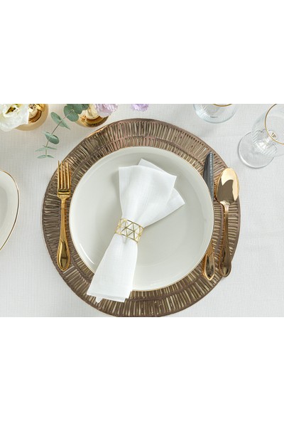 English Home Torino Porselen Servıs Tabağı 27 cm Gold