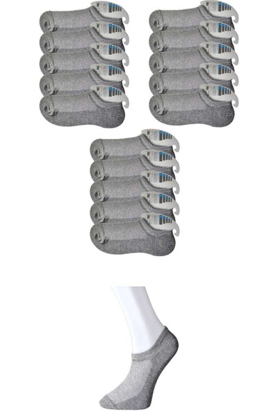Oresse Gri Erkek Görünmez Çorap 15 Çift
