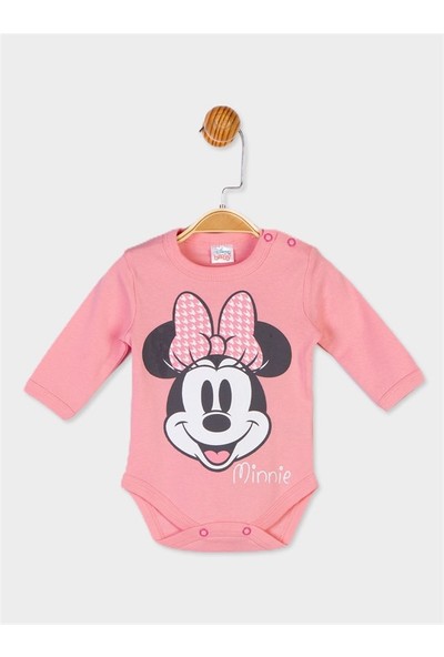 Minnie Mouse Lisanslı Kız Bebek Uzun Kol Body 20573