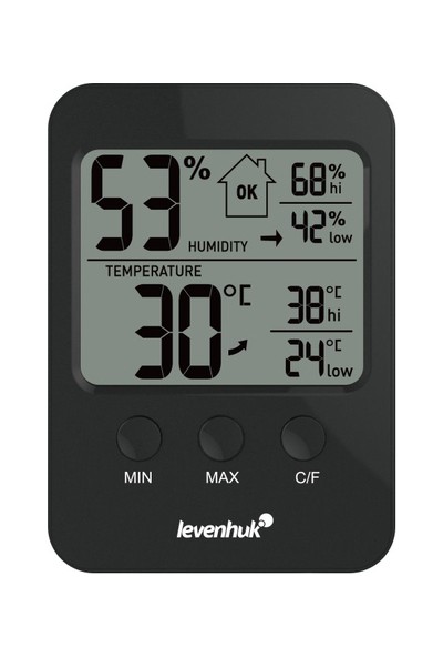 Levenhuk Wezzer Base L30 Siyah Termo Higrometre Levenhuk Wezzer Base L30 Siyah Termo Higrometre