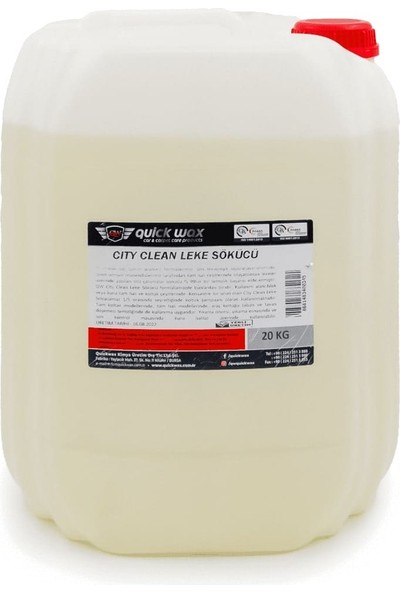 Quick Wax City Clean Leke Sökücü 20KG Quick Wax City Clean Leke Sökücü 20KG
