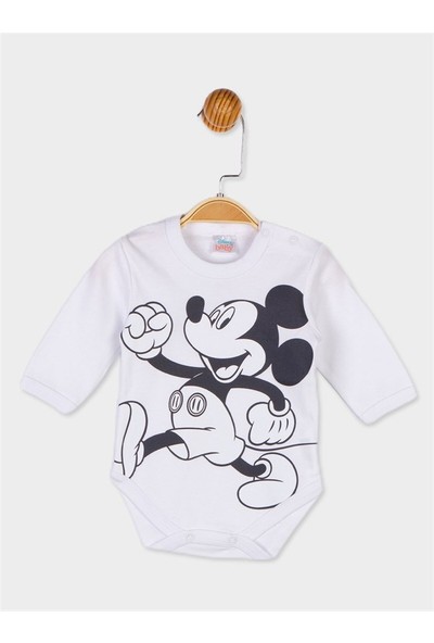 Mickey Mouse Lisanslı Erkek Bebek Uzun Kol Body 20599 Mickey Mouse Lisanslı Erkek Bebek Uzun Kol Body 20599