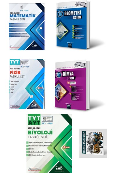 Çap Yayınları 2023 Çap Yayınları Tyt Tüm Dersler Sayısal Set (5 Set) (Renkli Dünyalar Hediyeli)