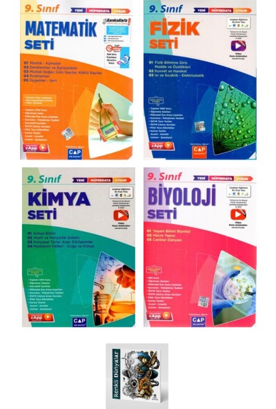 Çap Yayınları 2023 Çap Yayınları 9. Sınıf Anadolu Lisesi Sayısal Tüm Dersler Set 4 Kitap (Hediyeli) Çap Yayınları 2023 Çap Yayınları 9. Sınıf Anadolu Lisesi Sayısal Tüm Dersler Set 4 Kitap (Hediyeli)