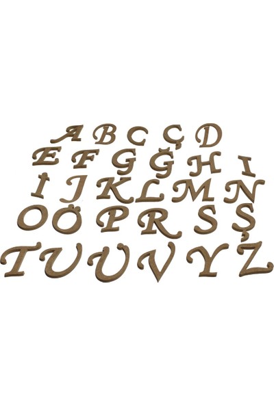 Ahşap Türkçe Harf Seti Ahşap Türkçe Harf Seti