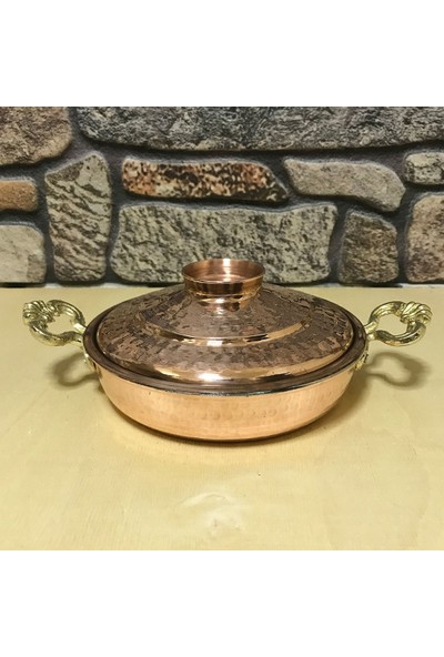 Kapaklı Bakır Tava 19 cm