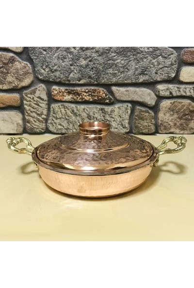 Kapaklı Bakır Tava 21 cm