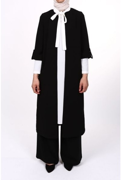 Micca Özel Tasarım Ceket Tunik 2'li Takım Siyah Beyaz