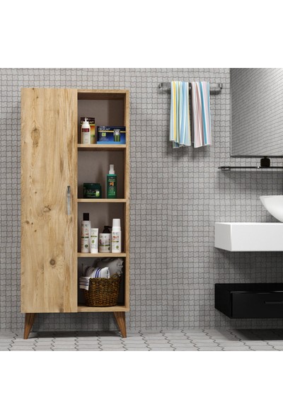 Tanmob Star Tek Kapılı 4raflı Çok Amaçlı Dolap Çam- BDL0202 Tanmob Star Tek Kapılı 4raflı Çok Amaçlı Dolap Çam- BDL0202