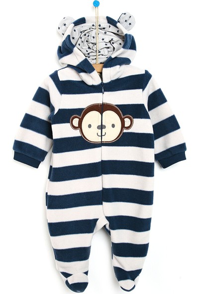 Hellobaby Yenidoğan Hayvan Figürlü Erkek Bebek Polar Patikli Tulum Hellobaby Yenidoğan Hayvan Figürlü Erkek Bebek Polar Patikli Tulum