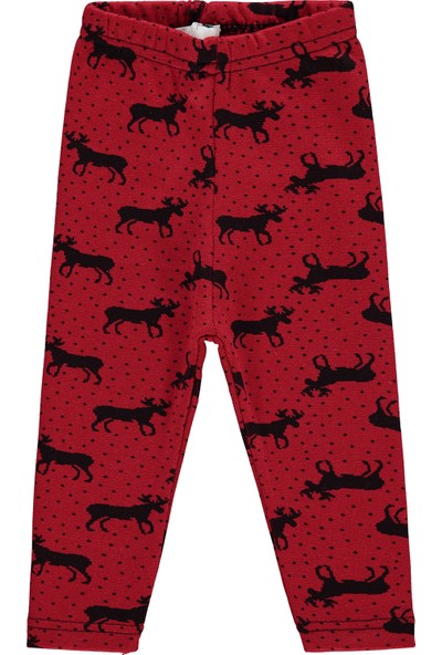 Civil Baby Kız Bebek Tayt 9-18 Ay Kırmızı