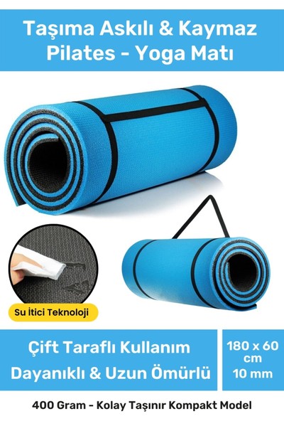 Lacheln Taşıma Askılı Çift Taraftlı Kaymaz Mat Mavi Siyah Spor Egzersis Fitness Yer Zemin Yoga Plates Matı Lacheln Taşıma Askılı Çift Taraftlı Kaymaz Mat Mavi Siyah Spor Egzersis Fitness Yer Zemin Yoga Plates Matı