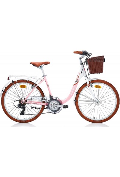 Carmen 24 Jant 420H V Bayan Şehir Bisikleti Beyaz-Pembe Carmen 24 Jant 420H V Bayan Şehir Bisikleti Beyaz-Pembe