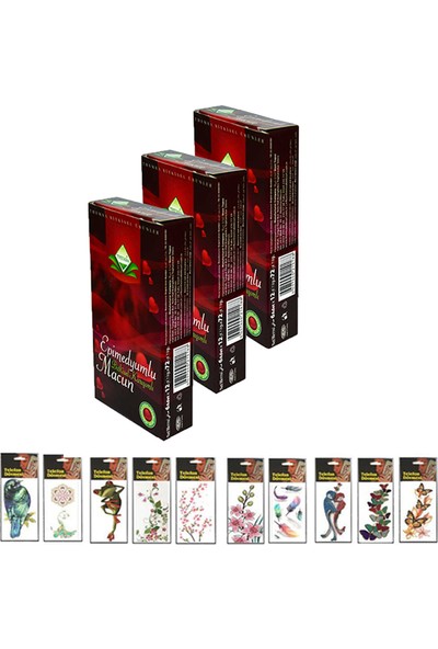 Themraa Ballı Ginsengli Bitkisel Kuvvet Macunu 3 Kutu 6 x 12 gr + 1 Adet Telefon Dövmesi Themraa Ballı Ginsengli Bitkisel Kuvvet Macunu 3 Kutu 6 x 12 gr + 1 Adet Telefon Dövmesi