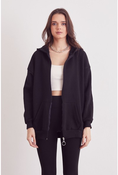 Foremia Fermuarlı Sweatshirt-Siyah